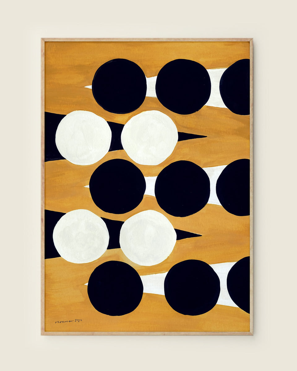 Backgammon Mid Century Art Print – Noama