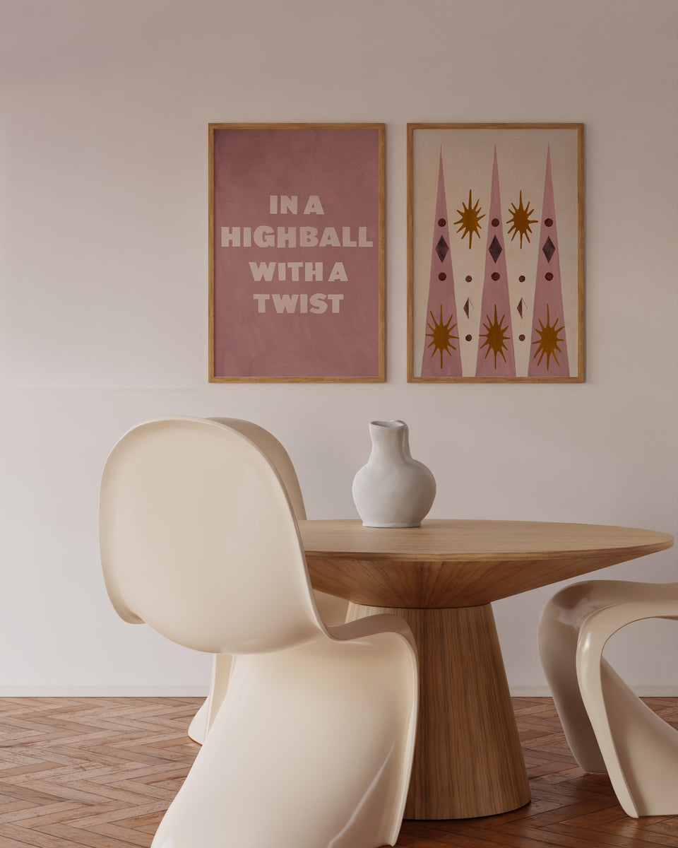 Highball Mid Century Art Print – Noama